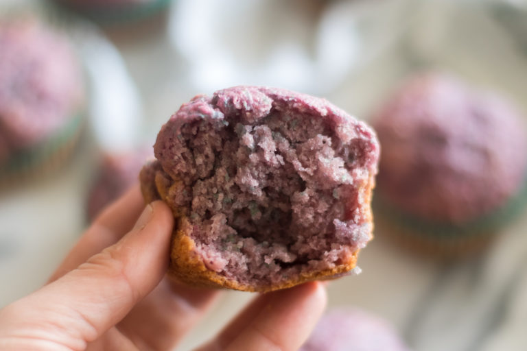 Purple Sweet Potato Muffins - Thyme & Love